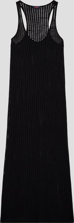 Jott Robe longue en maille de coton Noir Euginia - Taille XS