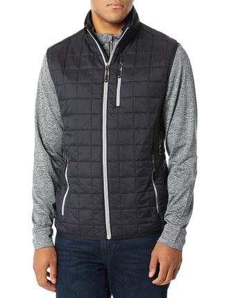 Cutter & Buck Herren Wetterbest&auml;ndige Primaloft Regenweste Daunenalternativer Mantel, Schwarz, S