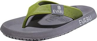 Generic Tongs d&eacute;t&eacute; simples pour homme - En cuir - Semelle souple, gris, 39 2/3 EU