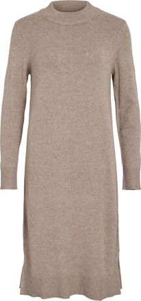 Vila Damen Viril Crew Neck L/S Midi Dress-Noos Kleid, Falcon,XXL
