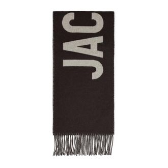 Jacquemus Brauner Wollfransenschal Aw25 - - Accessories - Herren - Braun - ONE SIZE