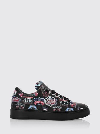 Philipp Plein Low-Top-Sneaker aus Kalbsleder mit grafischem Print
