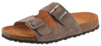 Verbenas Pantolette VERBENAS LUKE SERRAJE, Herren, Gr. 41, grau, Veloursleder, unifarben, Schuhe Pantolette, Sommerschuh, Hausschuh, Strandschuh, Urlaubsschuh 