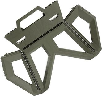 Vosarea Tragbarer Faltbarer Campinghocker aus Robustem Pp Material Klappbarer Quadratischer Angel und K&uuml;chenhocker Leichter Outdoor Tritthocker f&uuml;r Wandern Re