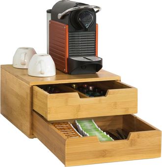 SoBuy FRG82-N Kaffeekapsel Box Kapselspender Aufbewahrungsbox Schubladenbox Schreibtischorganizer BHT: 30x18x31cm