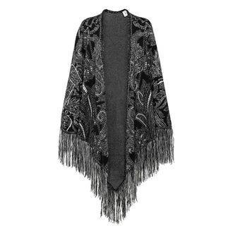 Philipp Plein Knit Cape Paisley - - Jackets - Damen - Schwarzk - S