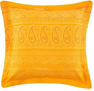 Bassetti BRUNELLESCHI Kissenh&uuml;lle zu Bettw&auml;sche, 100% Baumwollsatin (110 F&auml;den pro cm&sup2;), Mandarine, 40x40 cm