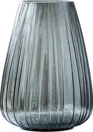 Bitz Kusintha Vase aus Glas, Höhe 22 cm, Smoke