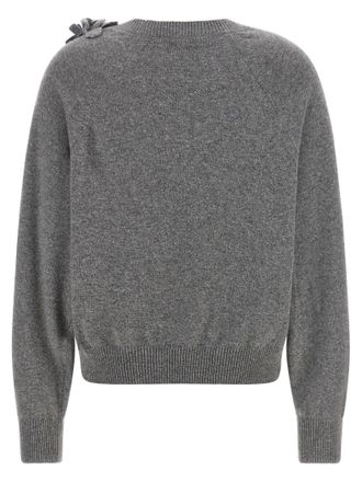 Alberta Ferretti 3D Embroidered Floral Sweater - Gray