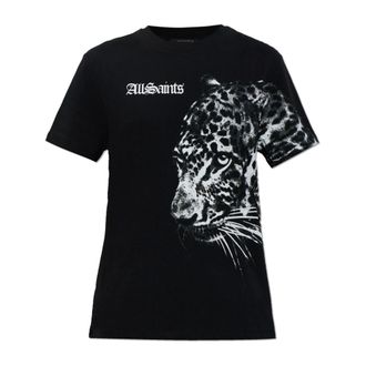 AllSaints Femme, Tops, Noir, Taille: 38 FR Zaya Oversized Boyfriend T-Shirt