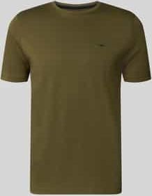 Fynch-Hatton T-Shirt mit Rundhalsausschnitt und Label-Stitching