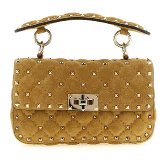 Valentino Garavani Rockstud Spike Small Shoulder Bag - - Bags - Damen - Braun - ONE SIZE