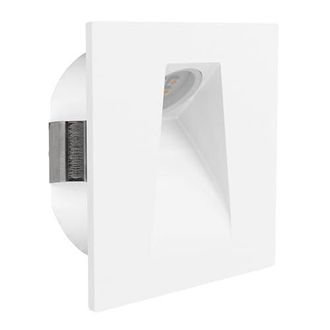 Eglo Spot LED encastrable Mecinos, luminaire encastr&eacute; mur, spot mural blanc pour escalier, blanc chaud, 8 cm