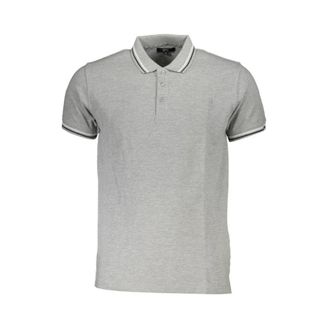 Cavalli Homme, Tops, Gris, Taille: XL Polo Marron avec Broderie