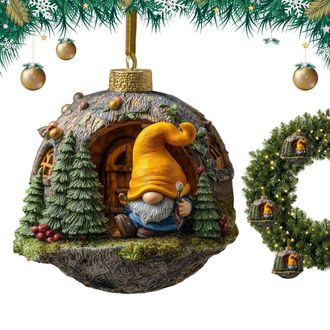 Generic GNOME Ornament for Christmas Tree, 2D Cute Acrylic Pendants | GNOME Christmas Pendants - for Winter Gardening Indoor Thanksgiving Birthday Party Offic