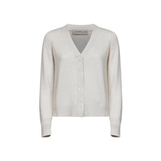 Blanca Vita Femme, Pulls, Beige, Taille: 44 FR Cardigan en Laine Vierge