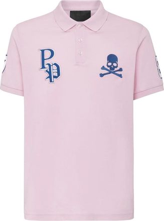 Philipp Plein Homme, Tops, Rose, Taille: 2XL Polo Skull