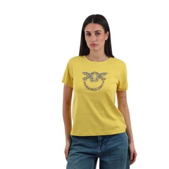 Pinko Pinko, Femme, Tops, Jaune, Taille: 36 FR T-shirt Quentin