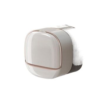 Generic Bo&icirc;te &agrave; savon murale avec couvercle, porte-savon avec ventouse, porte-savon de luxe pour douche (blanc)