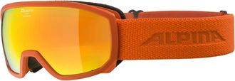 Alpina SCARABEO JR. Q-LITE - Verspiegelte, Kontrastverst&auml;rkende OTG Skibrille Mit 100% UV-Schutz F&uuml;r Kinder, pumpkin matt, One Size