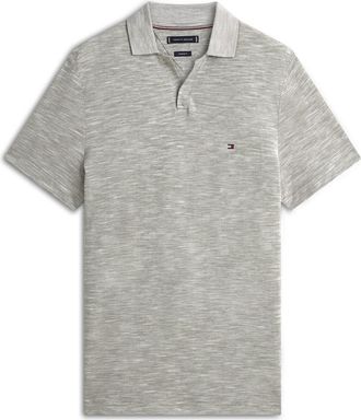 Tommy Hilfiger Meliertes Piqu&eacute;-Poloshirt mit Variokragen, Regular Fit in