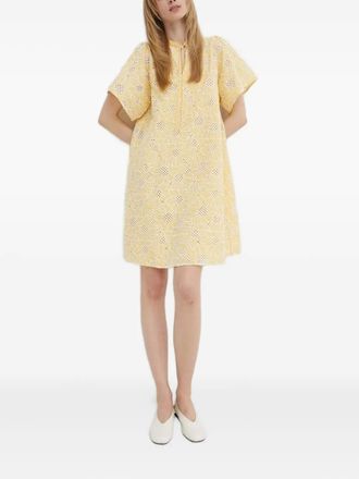 Bruuns Bazaar robe &agrave; broderies - Jaune
