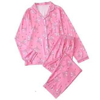 Generic Ensemble de Pyjama Doux pour Femme avec imprim&eacute; l&eacute;opard &eacute;l&eacute;gant et noeud pour Un v&ecirc;tement dint&eacute;rieur Confortable f22