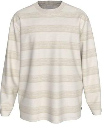 Calvin Klein Pull ray&eacute; &agrave; manches longues en coton