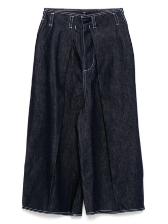 Sunnei jean Cholo à coupe courte - Bleu