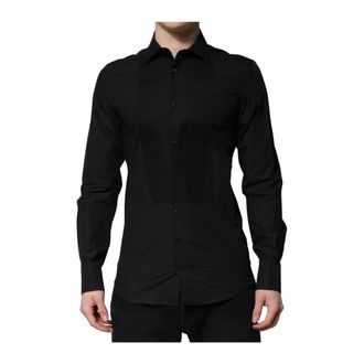 Dolce & Gabbana Schwarzes Gold Formelles Hemd - - Shirts - Herren - Schwarzk - M