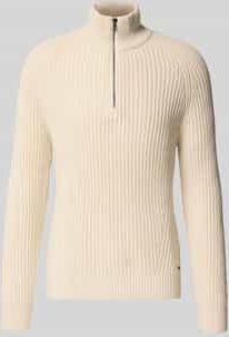 Roy Robson Strickpullover aus Schurwoll-Mix mit Troyer-Kragen