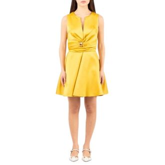 Elisabetta Franchi Duchesse-Kleid mit Juwelendetail - - Dresses - Damen - Gelb - M