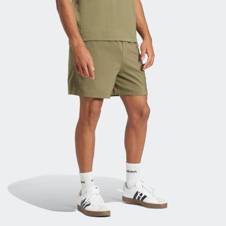 adidas Shorts ADIDAS SPORTSWEAR ESSENTIALS SMALL LOGO CHELSEA, Herren, Gr. M, N-Gr, gr&uuml;n (olive strata, schwarz, normal, gr.), Obermaterial: 100% Polyester, 
