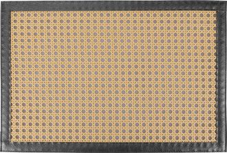 Villa D'Este Home Tivoli 6er Set Platzdeckchen Wiener Stroh Optik mit schwarzem Rand Scandi