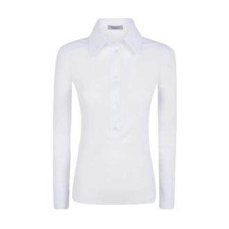 D.exterior T&uuml;ll Popeline Hemd - - Blouses & Shirts - Damen - Wei&szlig; - L