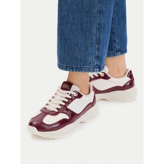 Tommy Hilfiger Sneakers Tommy Hilfiger Modern Runner Shiny Leather FW0FW09413 Dunkelrot