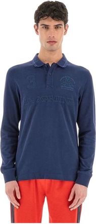 La Martina Polo &agrave; &eacute;cusson - Homme - Tops - Bleu - Taille: M