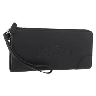 MCM Portefeuille Long Pre-owned - Femme - Pre-owned - Noir - Taille: ONE Size