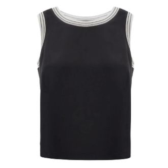 Herno Femme, Tops, Noir, Taille: 38 FR Hauts sans manches