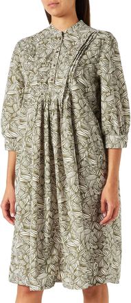 Camel Active Damen 391080/7S14 Lässiges Kleid, AOP Leaf Print, L