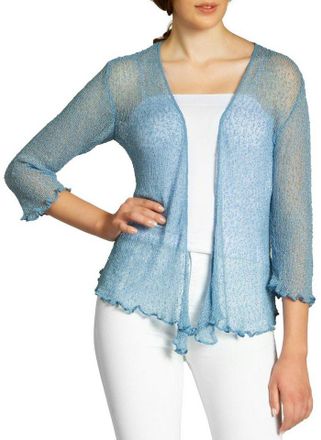 CASPAR Fashion Strickjacke STJ022 angenehm leichter Damen Sommer Bolero mit 3/4 Arm