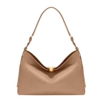 Furla Femme, Sacs, Brun, Taille: ONE Size Sac bandouli&egrave;re en cuir souple