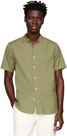 Tommy Hilfiger Herren Hemd Kurzarm, Grün (Faded Olive), XS
