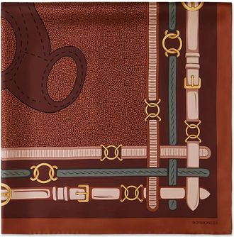 Borbonese Schal mit Teddy - Braun