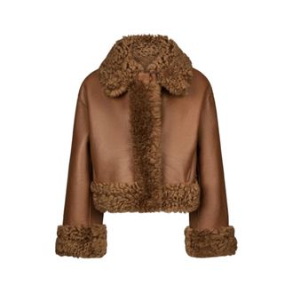 Dondup Femme, Vestes, Brun, Taille: 38 FR Veste Shearling Marron Aw25