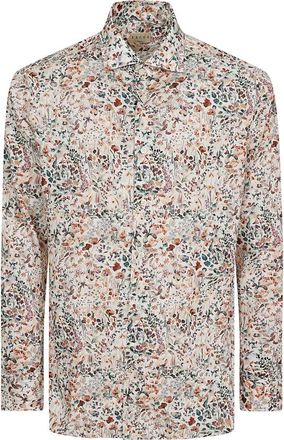 Xacus Homme, Chemises, Multicolore, Taille: 4XL Stampa Liberty Fiori Shirt