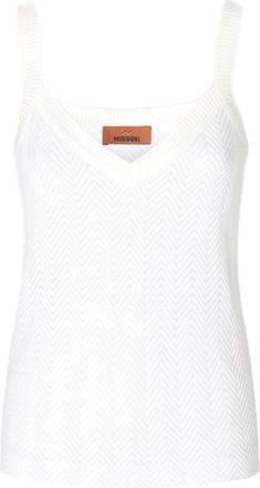 Missoni débardeur à motif zigzag - Blanc