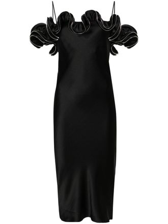 Coperni Kleid aus Satin - Schwarz