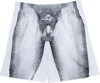 Moschino Homme, Maillots de bain, Blanc, Taille: S Statua Boxer