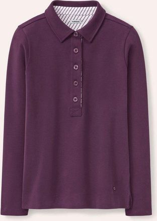 Walbusch Poloshirt Damen Poloshirt aus Baumwolle Polokragen Langarm, pflegeleicht